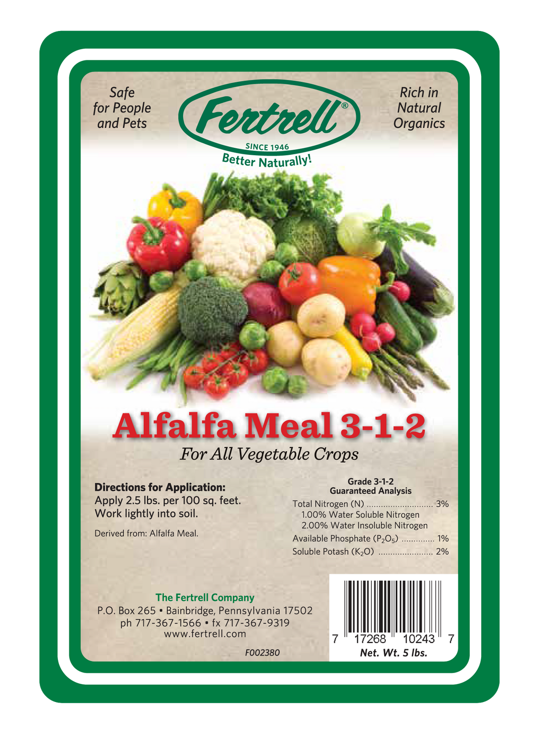 Alfalfa Meal 3-1-2 – The Fertrell Company